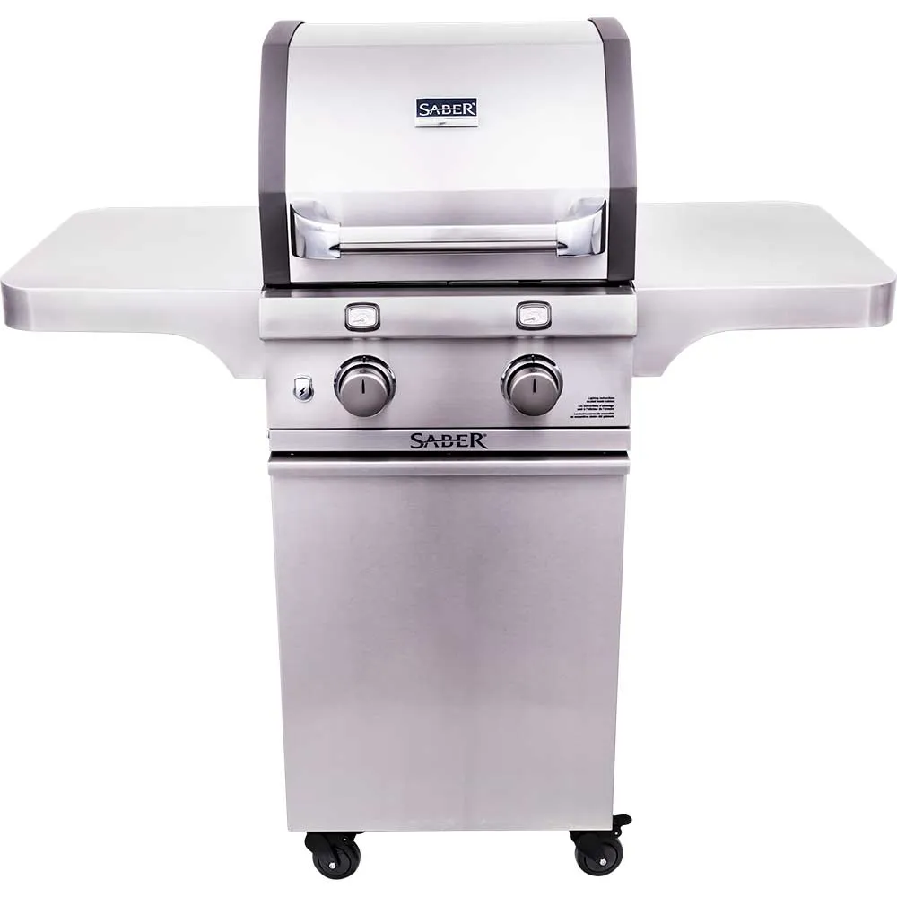 Saber Grills Cast Stainless 330 20-Inch 2-Burner Freestanding Infrared ...